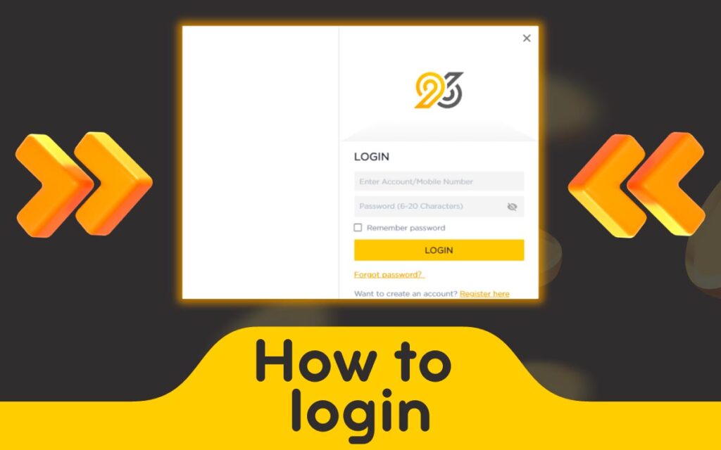 96in Login and Registration - Step by Step guide